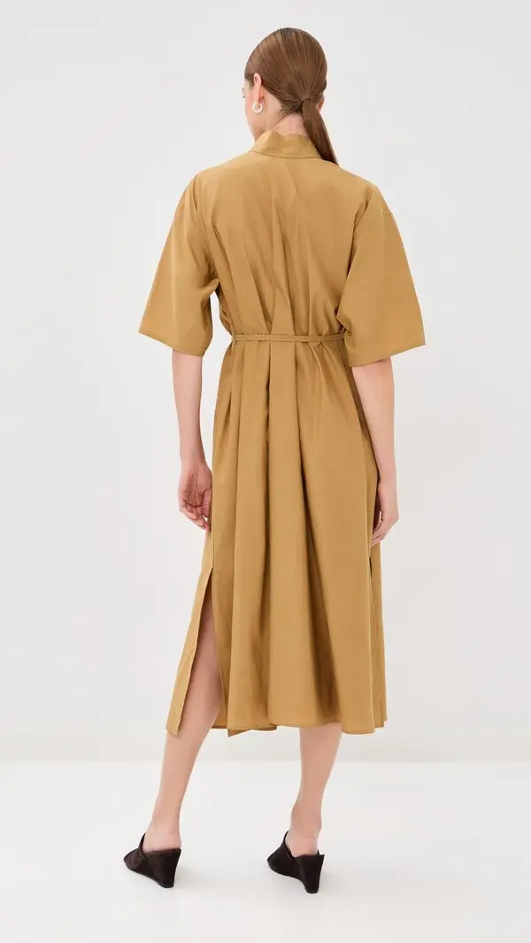 LEMAIRE Reversible Cotton Silk Blend Midi Dress