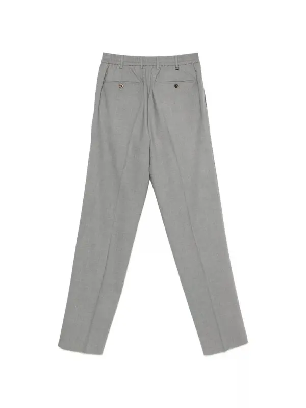 PT TORINO Drawstring Waist Pleated Trousers - Grey