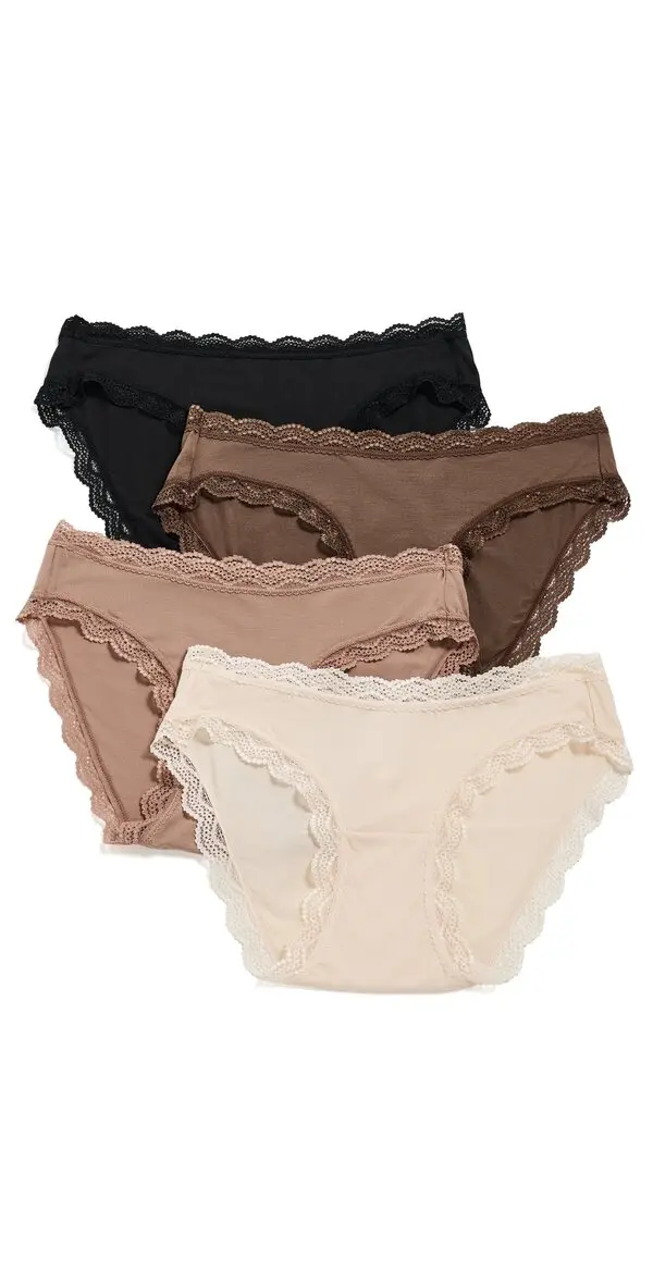 STRIPE & STARE Original Knickers 4-pack - Latte Essentials
