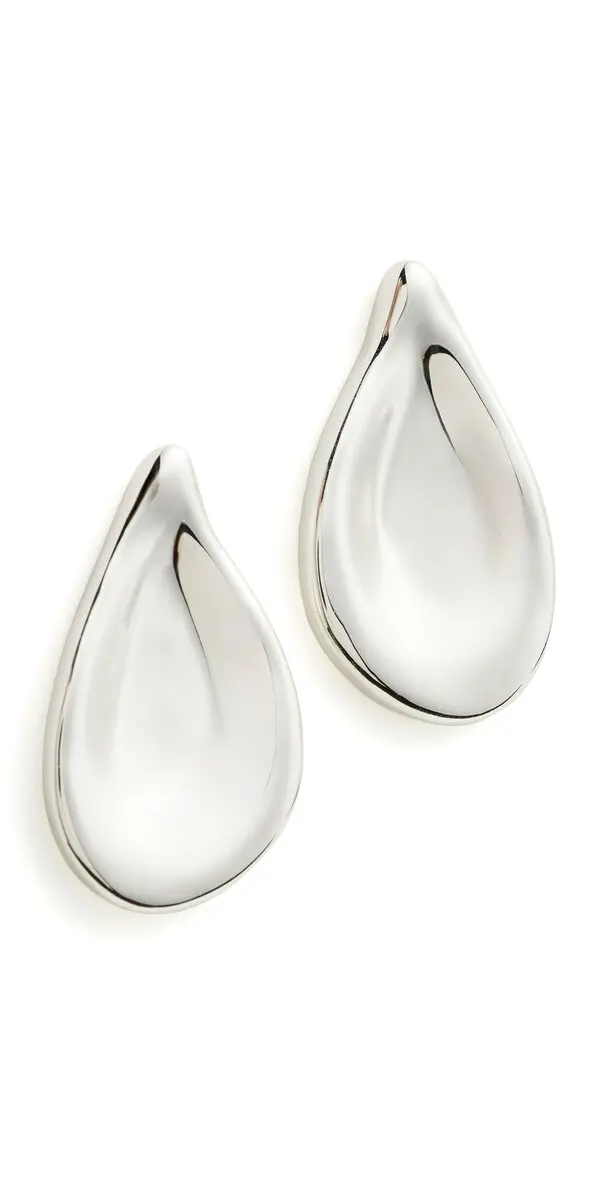 Madewell Droplet Statement Stud Earrings - Warm Silver