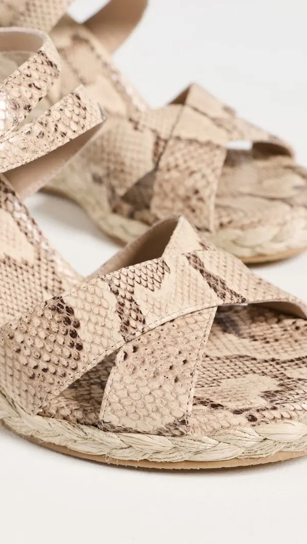 STUART WEITZMAN Alyssa Espadrille Wedge Sandals - Adobe