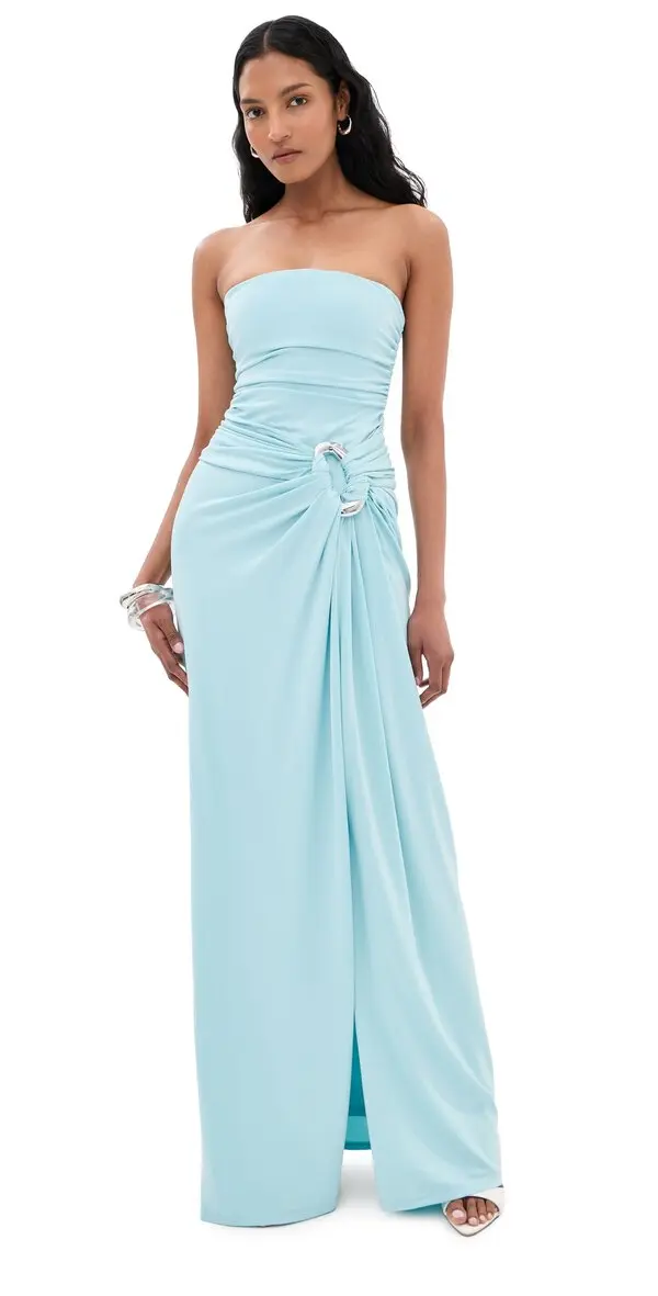 Simkhai Sleeveless Bustier Gown - Pool