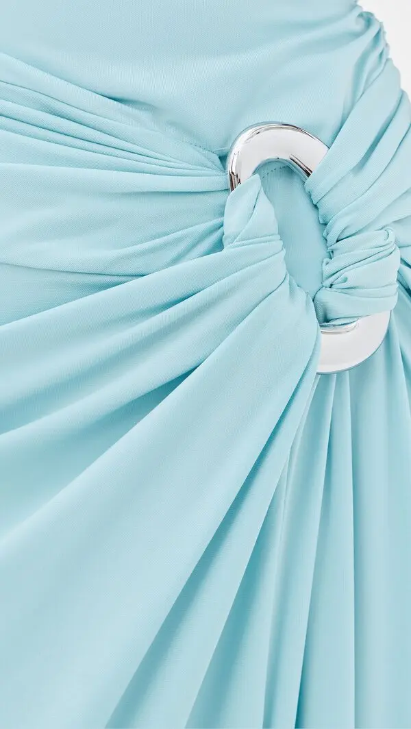 Simkhai Sleeveless Bustier Gown With Ring Embellishment - Pool