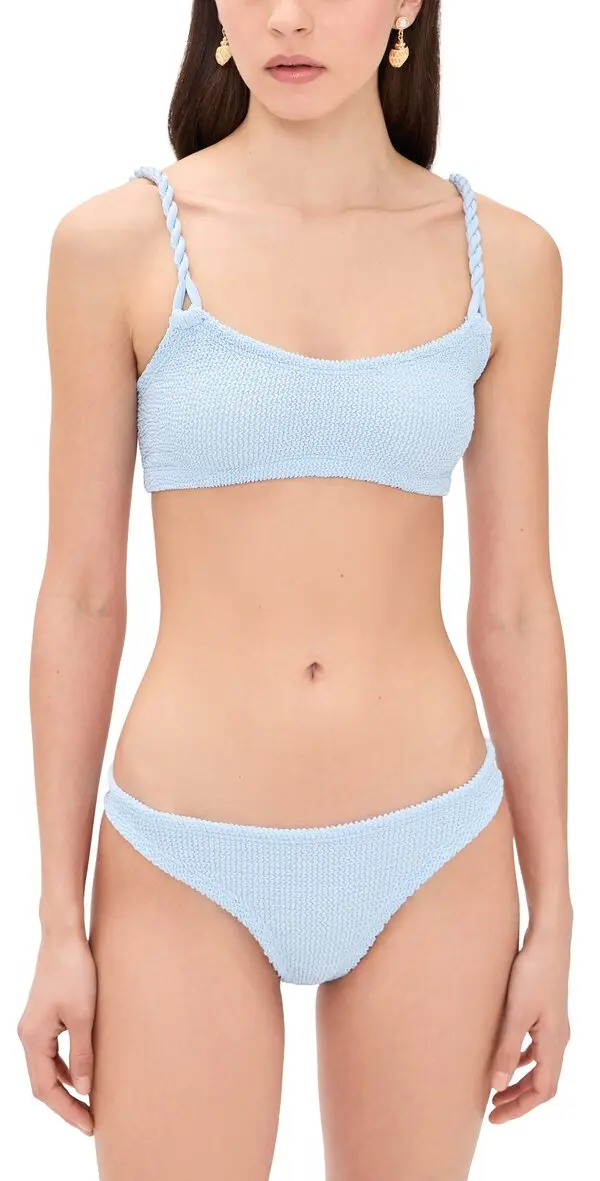 Hunza G Phoebe Bikini Set - Metallic Ice Blue