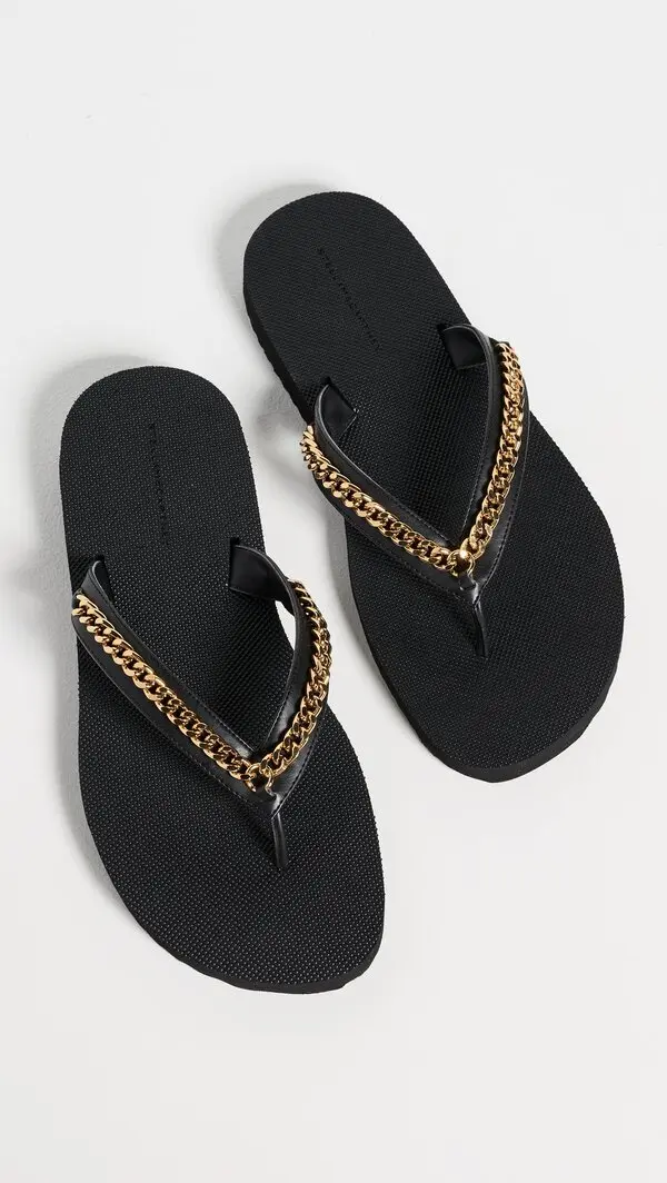 Stella McCartney Falabella Chain Flip Flops