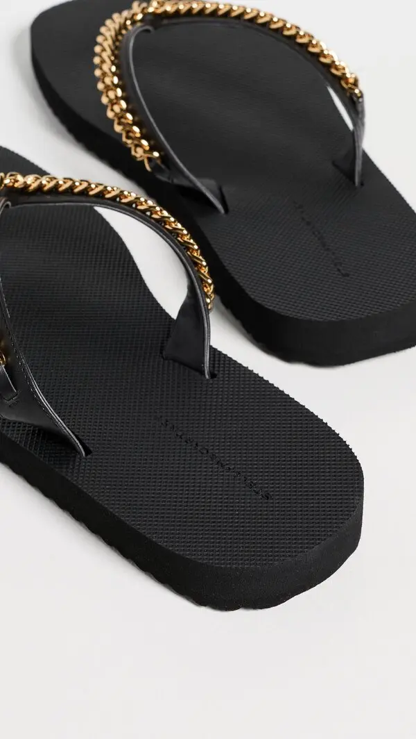 Stella McCartney Falabella Chain Flip Flops