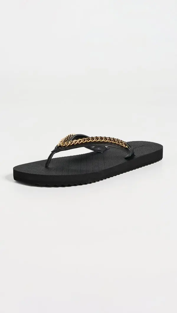 Stella McCartney Falabella Chain Flip Flops