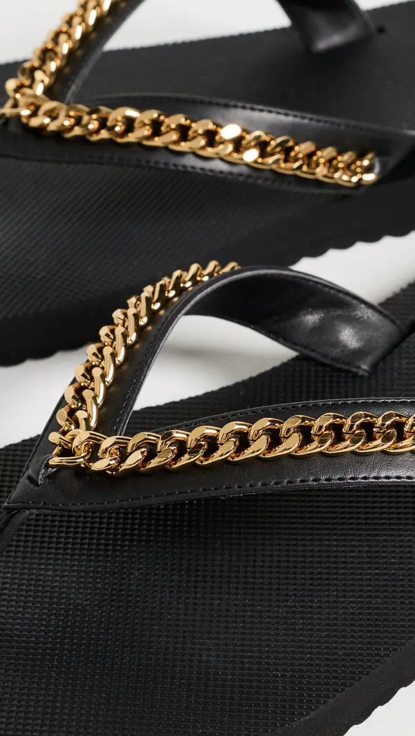 Stella McCartney Falabella Chain Flip Flops