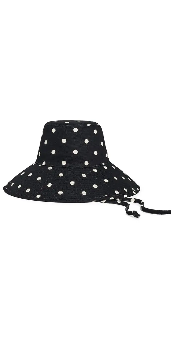 Lack Of Color Polka-dot Bucket Hat - Polka Dot Black