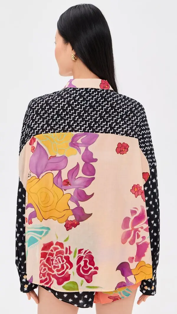DONDE ESTEBAN Graphic Print Button-down Shirt