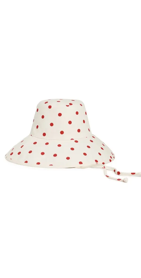 Lack Of Color Polka-dot Bucket Hat - Polka Dot Red