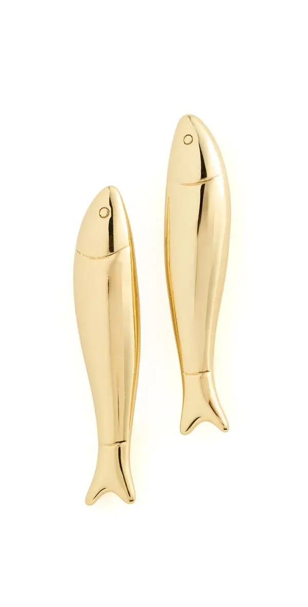 Madewell Fish Drop Earrings - Antique Gold