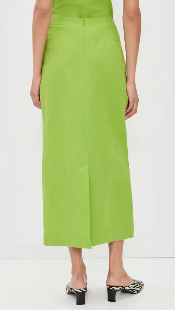 ALIGNE Mia Linen Blend Midi Skirt - Apple