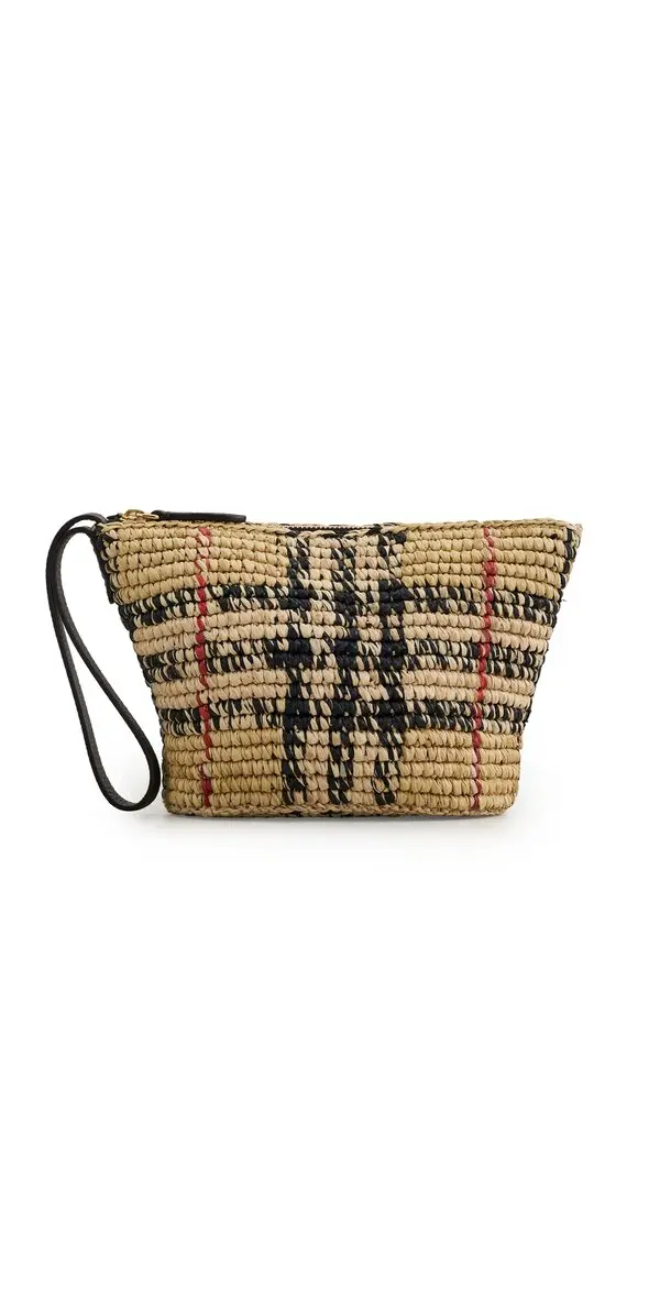 Burberry Small Raffia Pouch