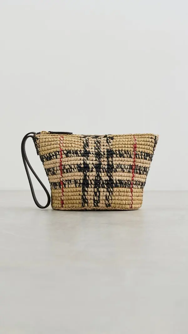 Burberry Small Raffia Pouch