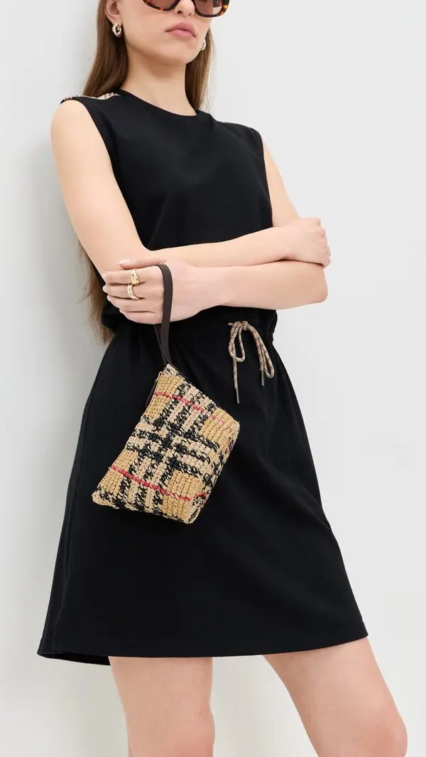 Burberry Small Raffia Pouch