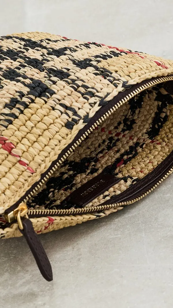 Burberry Small Raffia Pouch