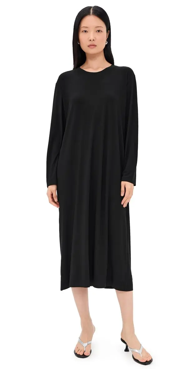 Norma Kamali Oversized Long Sleeve Midi Dress