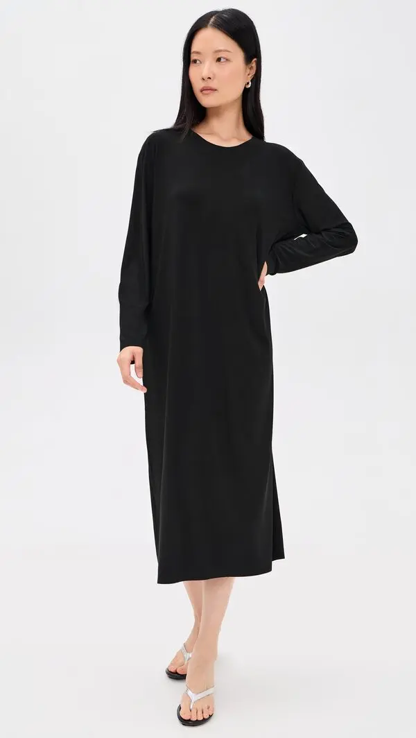 Norma Kamali Oversized Long Sleeve Midi Dress