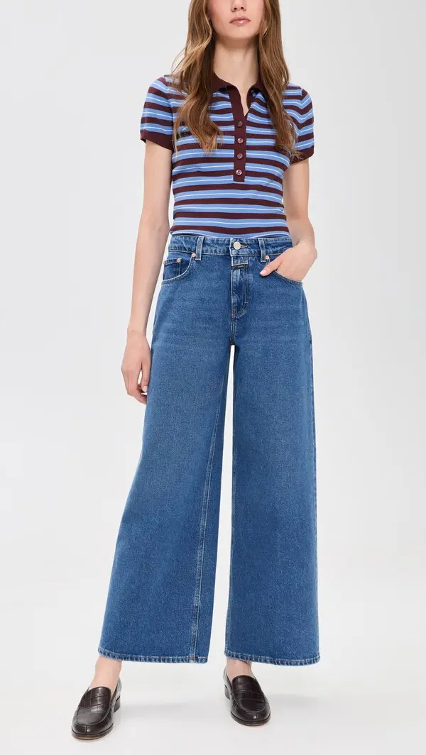 Closed Jayla Wide Leg Jeans - Mid Blue