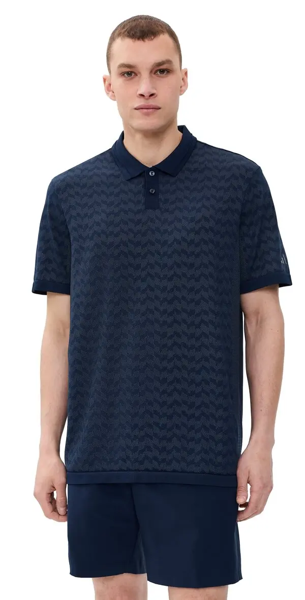 Adidas Ultimate365 Tour Seamless Polo Shirt - Collegiate Navy/wonder Sage
