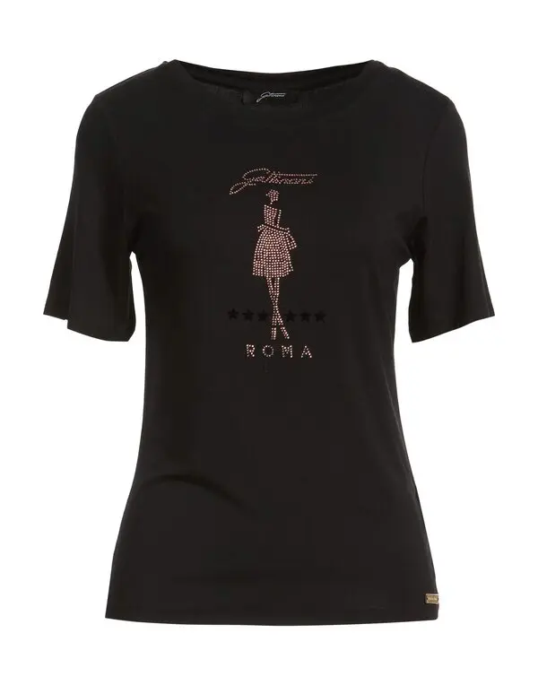 GATTINONI Viscose & Elastane T-shirt With Appliqu