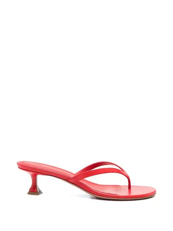 Amina Muaddi Juliette Thong Sandals - Red