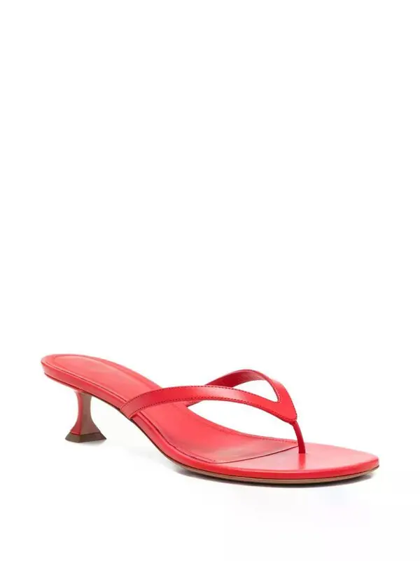 Amina Muaddi Juliette Thong Sandals - Red