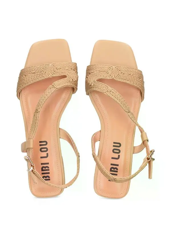 BIBI LOU Slingback Sandals With Block Heel - Neutrals