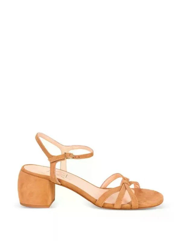 Agl Leather Heeled Sandals - Neutrals