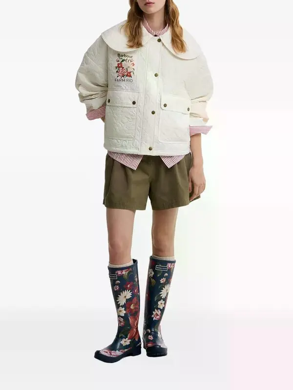 Barbour Farm Rio Quilted Jacket With Floral Embroidery