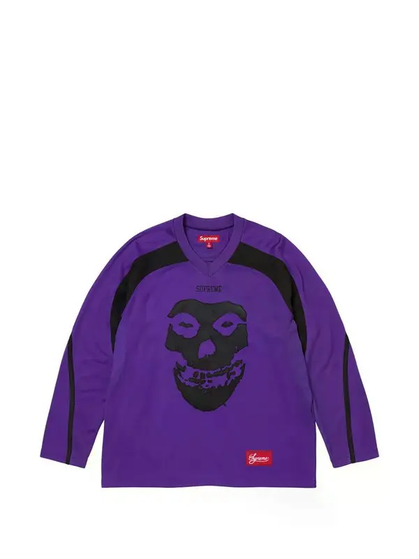 Supreme The Misfits Skull-Print Hockey Jersey - Purple | Editorialist