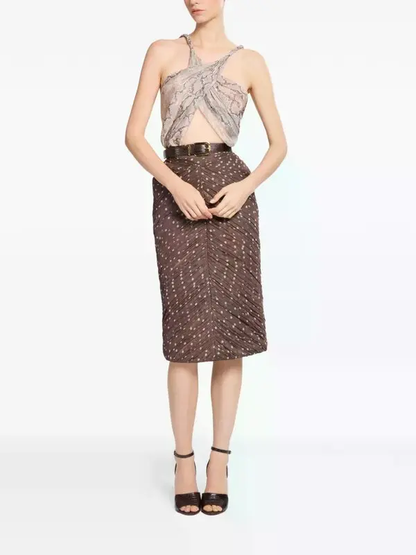 Elie Saab Polka-dot Midi Skirt
