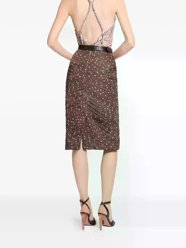 Elie Saab Polka-dot Midi Skirt