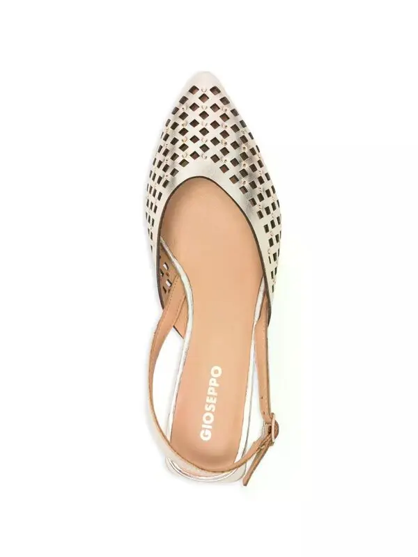 GIOSEPPO Lagos Perforated Leather Slingback Pumps