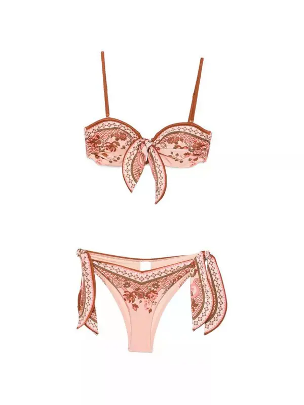 Zimmermann Paisley Print Bikini - Pink