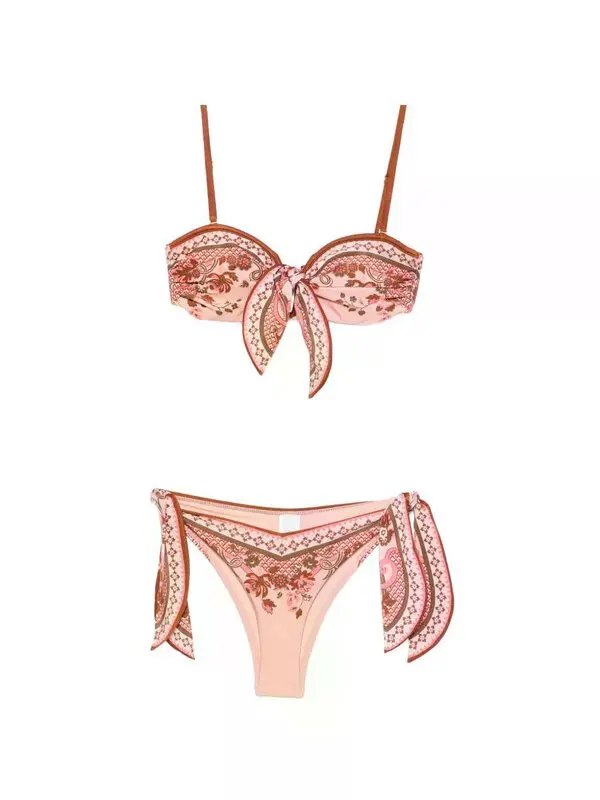 Zimmermann Paisley Print Bikini - Pink
