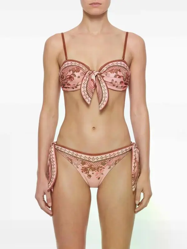 Zimmermann Paisley Print Bikini - Pink