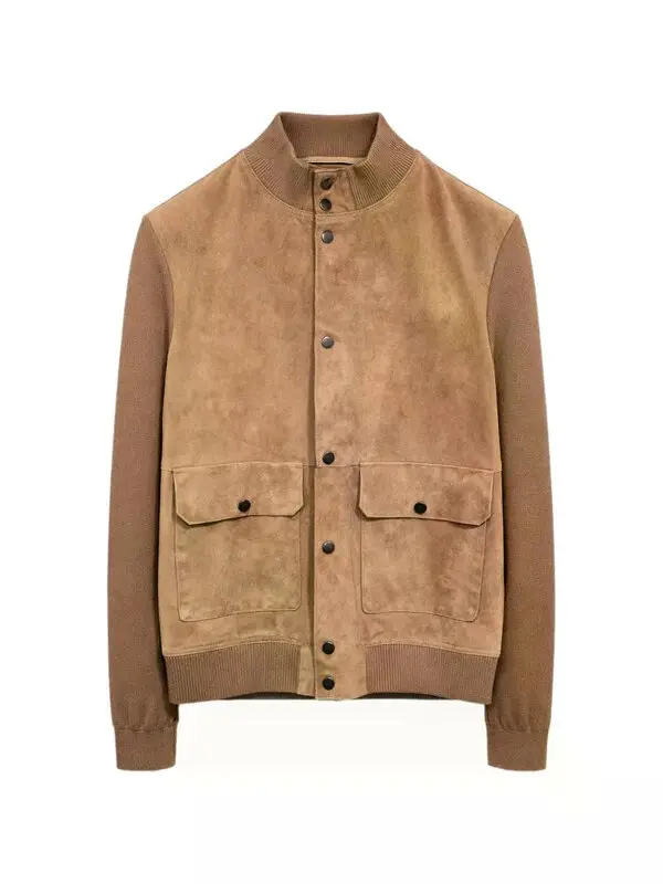 LES HÉRITIERS Suede And Knit Panel Jacket