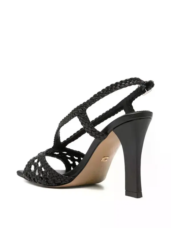 Lola Cruz Tàbata Braided-leather Slingback Sandals - Black