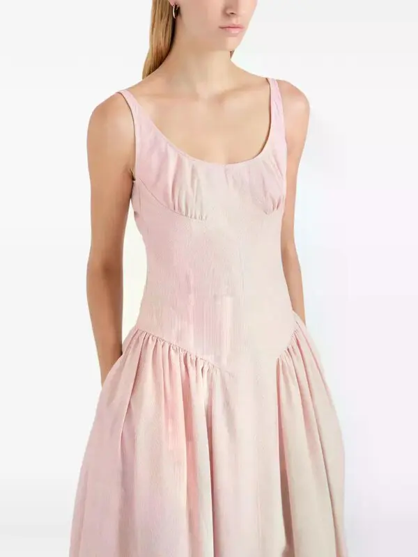 Proenza Schouler White Label Seersucker Midi Dress - Pink