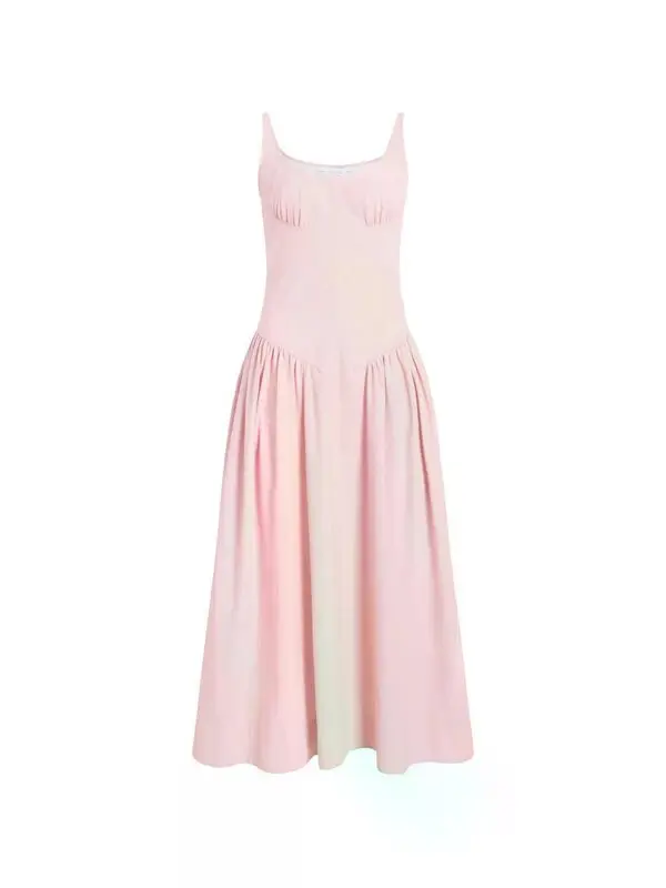 Proenza Schouler White Label Seersucker Midi Dress - Pink