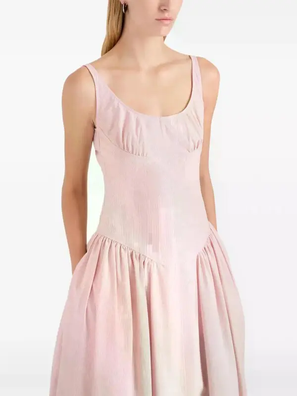 Proenza Schouler White Label Seersucker Midi Dress - Pink