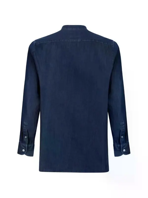 Paul & Shark Mandarin-collar Chest-pocket Shirt