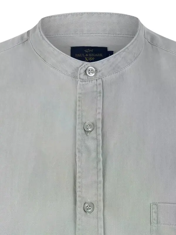 Paul & Shark Mandarin-collar Chest-pocket Shirt