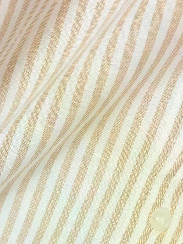 Lacoste Striped Logo Patch Shirt - Neutrals