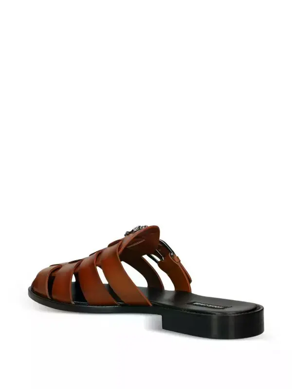 Roberto Cavalli Woven Design Sandals - Brown