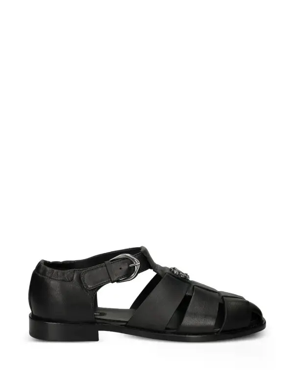 Roberto Cavalli Logo-appliqué Flat Sandals