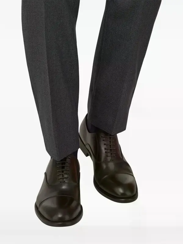 Boggi Milano Buffed Leather Oxford Shoes