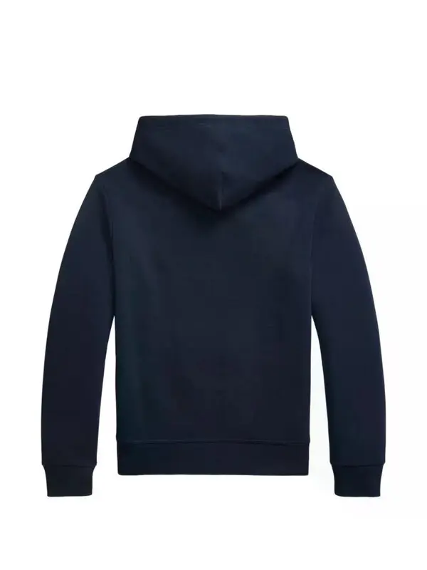 Polo Ralph Lauren Drawstring Hoodie With Embroidered Pony Detail - Blue